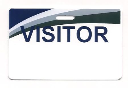 Amazon.com : Reusable / Rewritable Custom Visitors Badge ...
