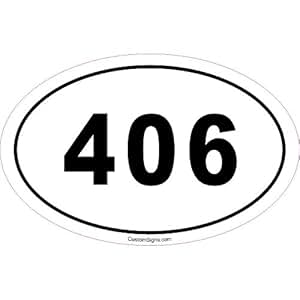 Amazon.com: Custom Signs 406 Area Code Bumper Sticker for Car: Automotive
