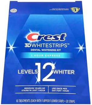 Crest 3D Whitestrips Professional Dental Whitening Kit, 1 Hour Express ...