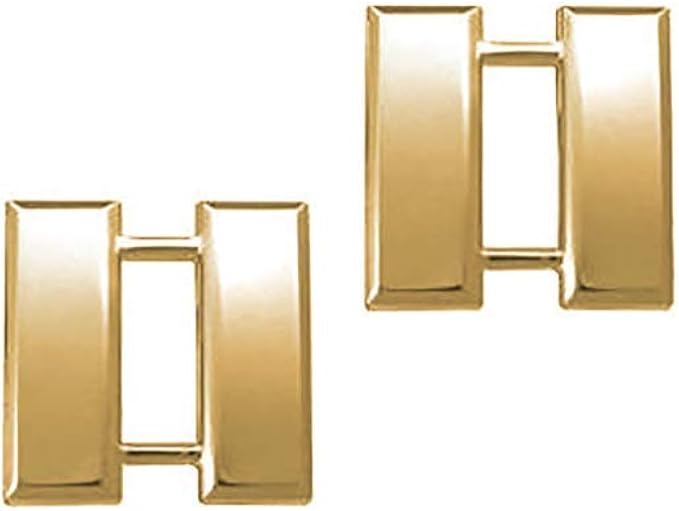 Amazon.com: Law Enforcement/Police Captain Gold Rank Pin 1" Pair: Clothing