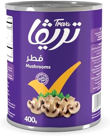 Treva Sliced Mushrooms, 400g, Mushroom in Can, Rich In Nutrients ...