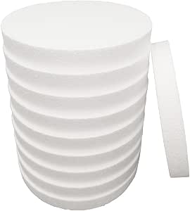 Amazon.com: 8 Inch 10-Pack Foam Circles for Crafts (1" Thick ...