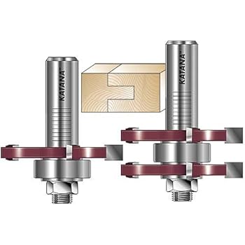 MLCS 7733 60-Degree Woodworking Edge Banding Tongue and Groove Set, 1/2 ...