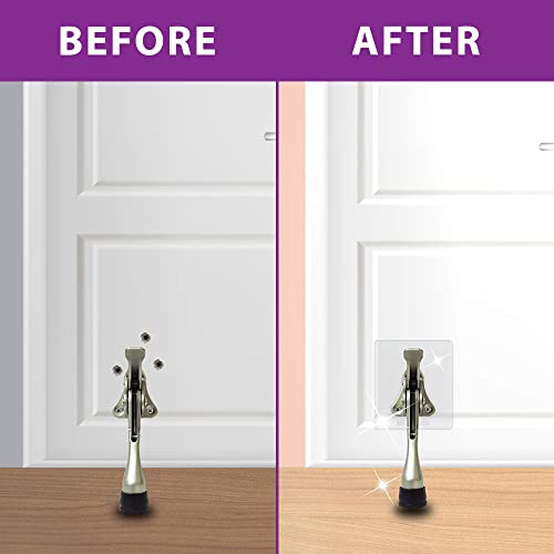 Door Stopper with Adhesive Bracket Stickers, No Drilling or Tools ...