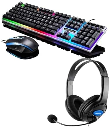 Datazone G21 Gaming LED Backlit Keyboard and Mouse Black, Combo with ...