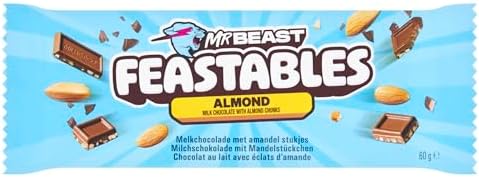 Mrbeast Feastables Almond Chocolate Bar 60 g price in Saudi Arabia | Amazon Saudi Arabia ...