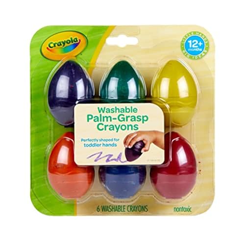 Crayola My First Palm Grip Crayons, Toddler Crayons, Coloring Gift, 6 ...