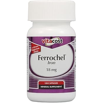 Amazon.com: Vitacost Ferrochel Iron -- 18 mg - 120 Capsules: Health ...