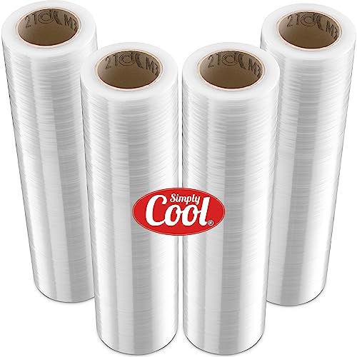 Stretch Wrap Industrial Strength 4 Pack 18" 1100 SqFt 80 Gauge Extra ...