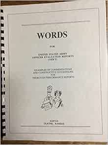 Words for United States Army officer evaluation reports (OER'S ...