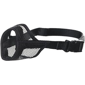 Amazon.com : Coastal Pet Best Fit Adjustable Mesh Dog Muzzle (Black ...