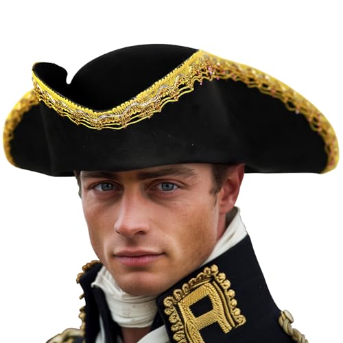 HOMELEX Pirate Hat for Women & Men Colonial Tricorn Halloween Adult ...