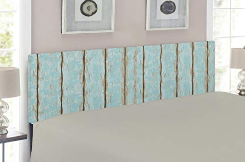 Lunarable Wood Print Headboard, Old Fashioned Weathered Rustic Planks ...