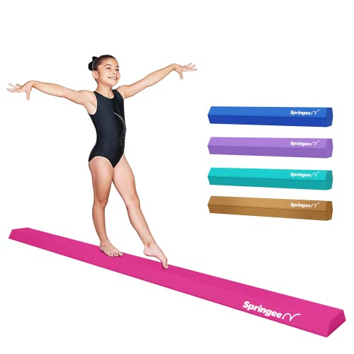 Springee 9FT Gymnastics Balance Beam - Thick Vinyl Foldable Non-Slip ...