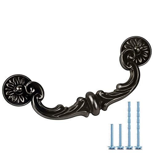 MuDuJia 4-Pack 6" Hole Center Large Drop-Down Bail Dresser Pull Handle ...
