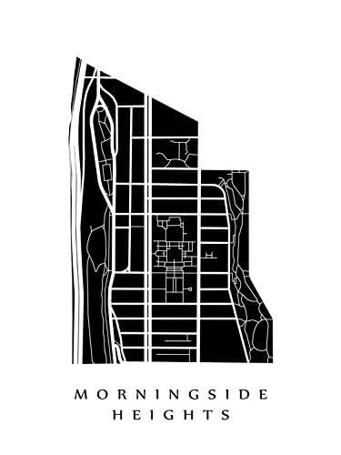 Amazon.com: Morningside Heights Neighborhood Map - Manhattan, New York ...