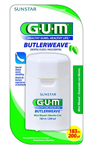 SUNSTAR BUTLER Gum Dental Floss Butlerweave Mint Waxed, 2 Count Health ...
