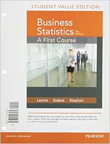 Amazon.com: Business Statistics: A First Course Student Value Edition plus MyLab Statistics with ...
