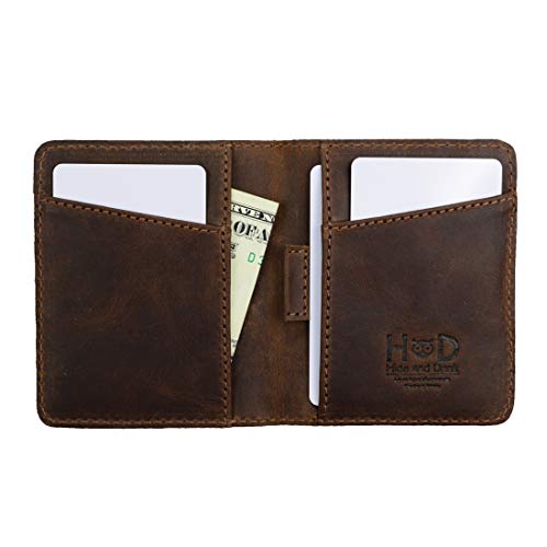 Hide & Drink, Leather Minimalist Bifold Wallet, Holds Up to 6 Cards ...