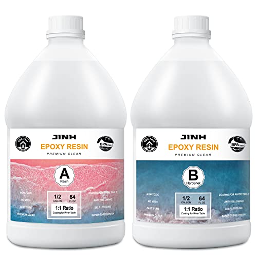 Epoxy Resin 1 Gallon Crystal Clear Fiberglass Table Top Resina Epoxica ...