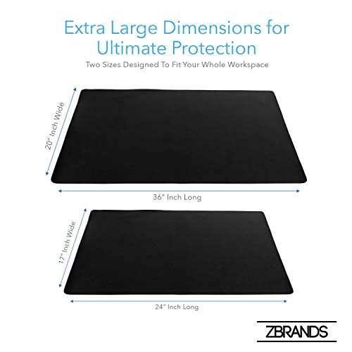 ZBRANDS // Leather Smooth Desk Mat Pad Blotter Protector 24" x 17 ...