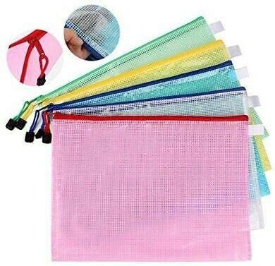 Supkeyer 10Pcs A4 Zipper File Folder Mesh Document Bags Separate ...