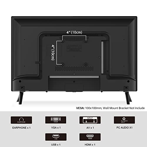 SANSUI ES24Z1, 24 inch HD (720P) LED TV with Built-in HDMI, USB, VGA ...