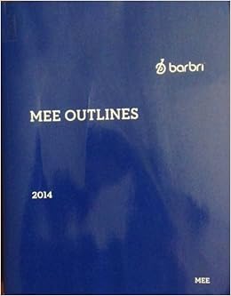 2014 (Summer) Barbri MEE Outlines: Amazon.com: Books
