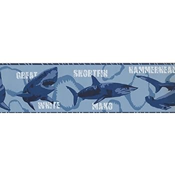 Imperial Disney Home DF059231B Finding Nemo Shark Border, Blue, 10.25 ...