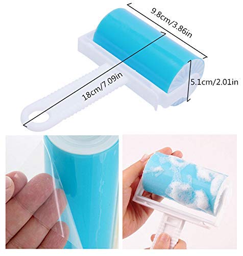 Lint Roller, Reusable & Washable Shedding Brush, Pet Hair Remover Lint ...