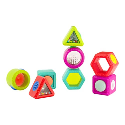 Infantino Peek & See Activity Blocks - Fine Motor Skills, Stacking Play ...