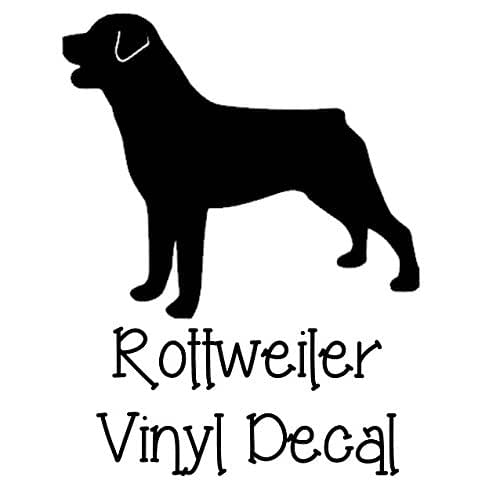 Amazon.com: Rottweiler Decal - Dog Breed Vinyl Decal - Select Your Size ...