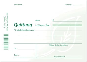 Quittungsblock Mit Eigenem Logo