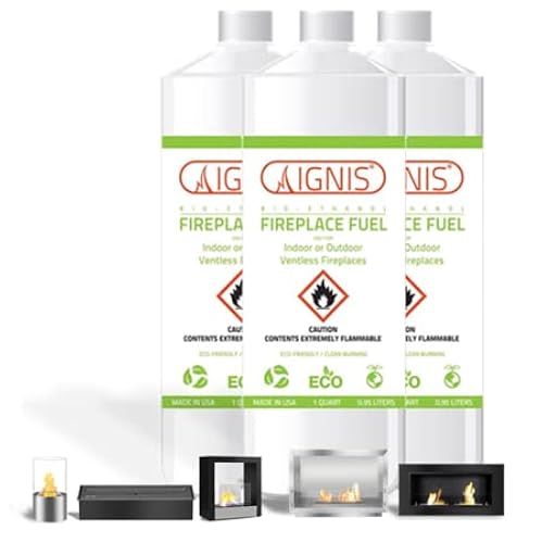 Bio Ethanol Fireplace Fuel - Ventless Indoor/Outdoor - 3 Quarts in ...