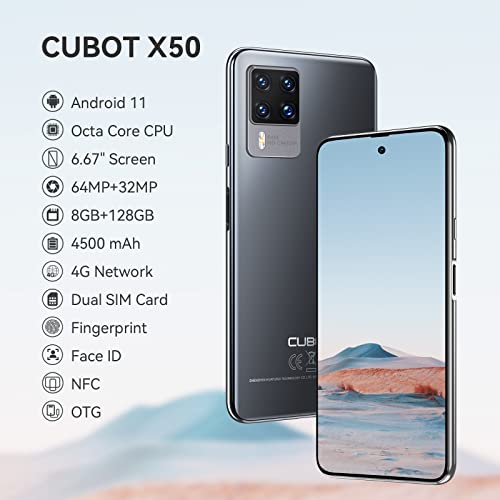 CUBOT X50 Smartphone 8GB 128GB, 6.67" FHD+ Display 64MP Quad Camera ...