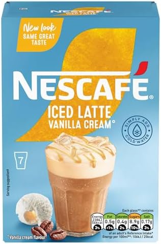 Nescafe Gold Iced Latte Vanilla Cream Flavoured 7 Sachets (7 X 15g ...