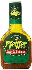 Amazon.com : Pfeiffer Dressing, Zesty Garlic Italian, 16-Ounce Bottles ...