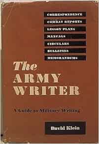 The Army Writer: A Guide To Military Writing: Amazon.com: Books