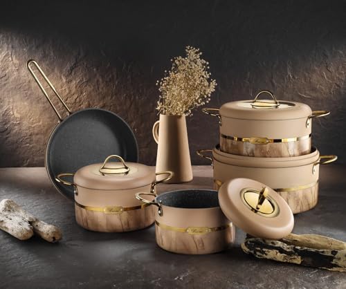 سعر Brioni SELECTION PLUS Natural Granite Cookware Set - 9 PCs (4 Pots ...