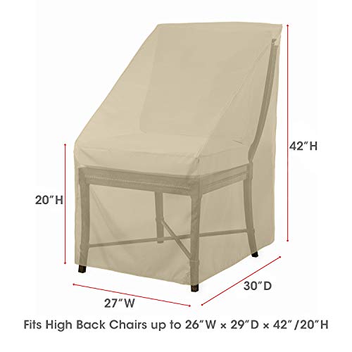 SunPatio Outdoor High Back Chair Cover, Heavy Duty Waterproof Patio ...