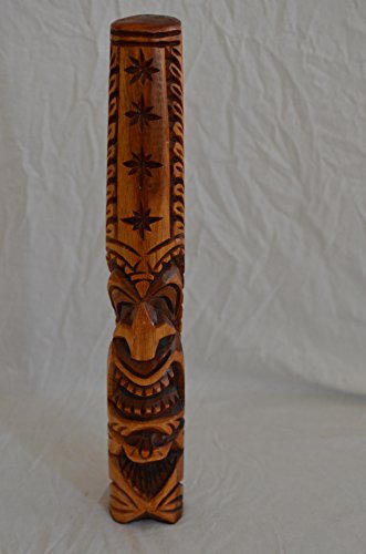 Buy The Kanaloa Teeth Grand Tiki Sculpture 15" Two Faced Totem Pole ...