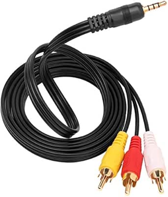 WindSwallow Cable de vídeo chapado en oro de 3,5 mm a RCA AV ...