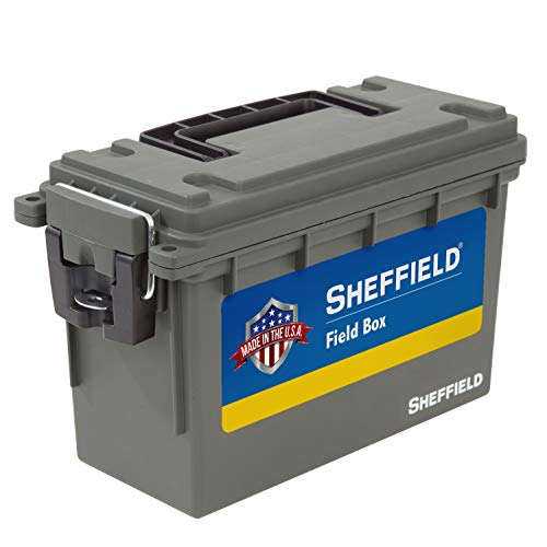 Sheffield 12626 Field Box, Plastic Ammo Can for Pistol, Rifle, and ...