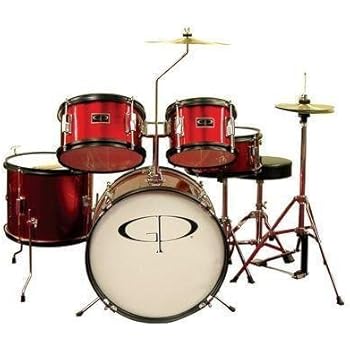 Amazon.com: GP Percussion GP55WR 5-Piece Junior Drum Set with Cymbals ...