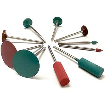 18pc Diamond-in-Rubber Emery Polishing Bit Set - Fits Dremel - Metal ...