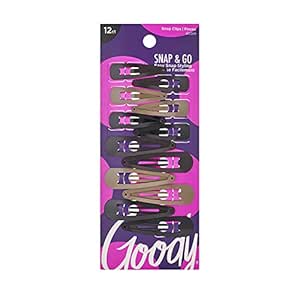 Amazon.com : Goody Snap Hair Clips, Assorted Colors, 12-count : Hair ...