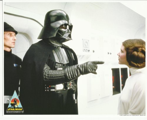001 Star Wars Photo Darth Vader Pointing Finger At Carrie Fisher As ...