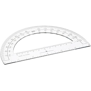 Amazon.com : Charles Leonard Inc. 6-Inch Open Center Protractor, Clear ...