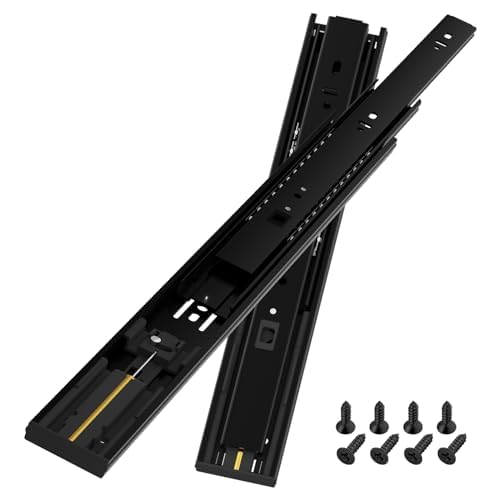 BAIDICE 1 Pair Soft Close Drawer Slides Rails 12 14 16 18 20 22 24 Inch ...