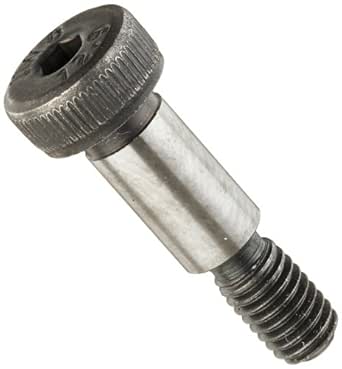 Unbrako 1105365 Alloy Steel Shoulder Screw, Black Oxide Finish, Knurled Socket Cap Head, Hex ...